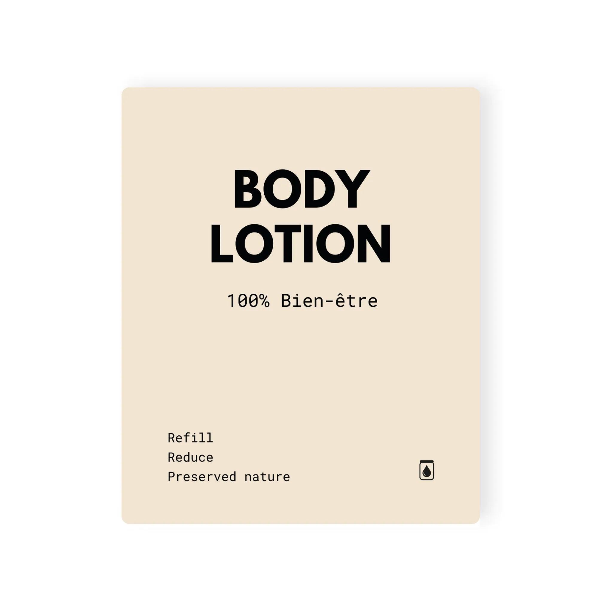 Étiquette waterproof BODY LOTION beige Refill