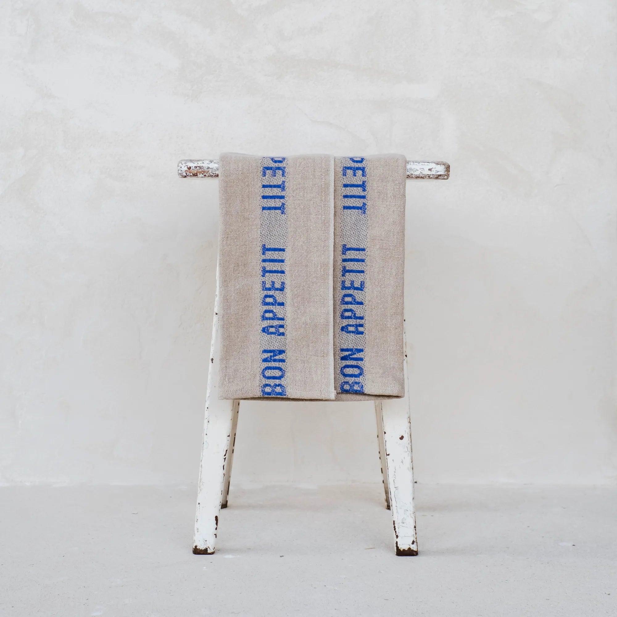 Torchon en lin "Bon Appétit" made in France - Charvet Éditions